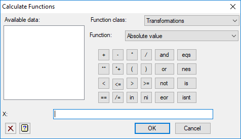 Calculate Functions • Genstat v21