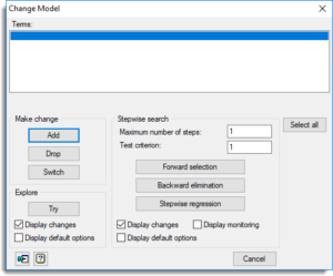 Change Model • Genstat v21