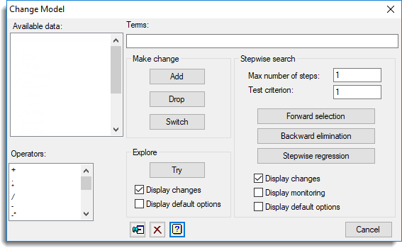 Change Regression Model • Genstat v21