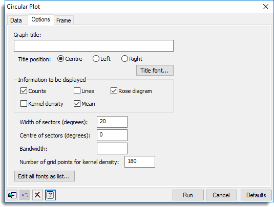Circular Plot - Options • Genstat v21