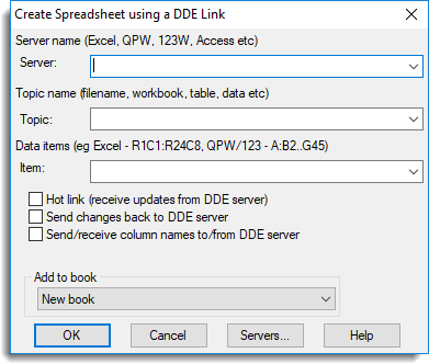 Create Spreadsheet Using a DDE Link • Genstat v21