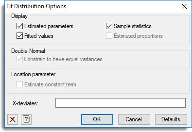 Fit Distribution Options • Genstat v21