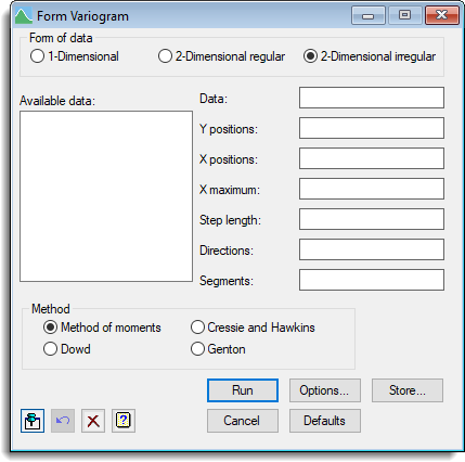Form Variogram • Genstat v21