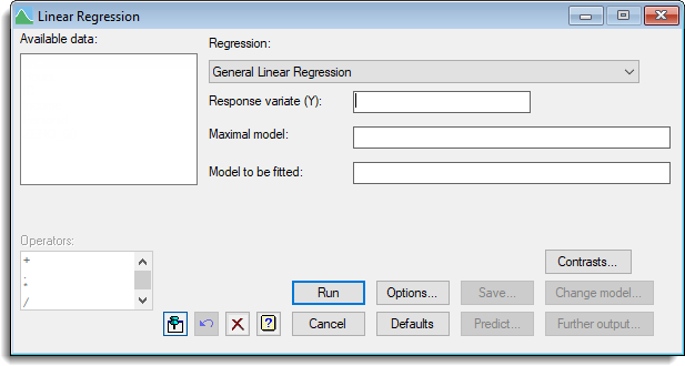 General Linear Regression • Genstat v21