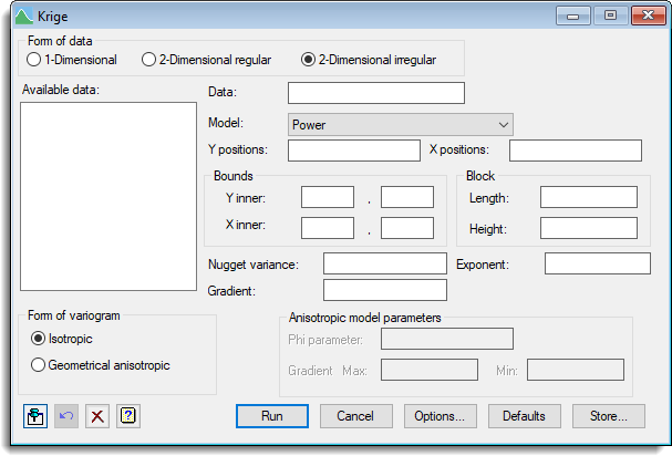 Krige • Genstat v21