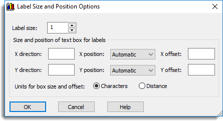 Label Size and Position Options • Genstat v21