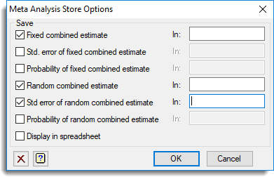 META Analysis Store Options • Genstat v21