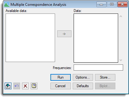 Multiple Correspondence Analysis • Genstat v21