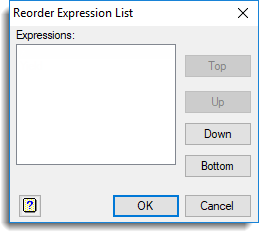 Nonlinear Reorder Expression List • Genstat v21