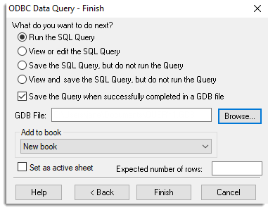 ODBC Data Query - Finish • Genstat v21