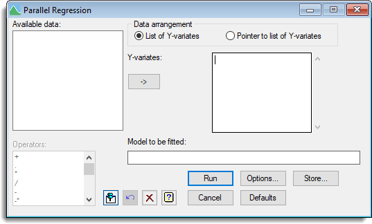 Parallel Regression • Genstat v21