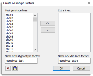 Create Genotype Factors • Genstat v21