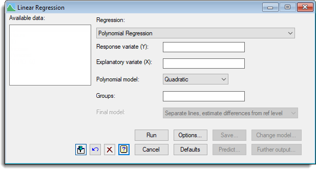 Polynomial Regression • Genstat v21