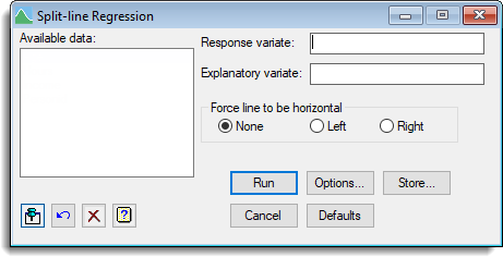 Split-line Regression • Genstat v21