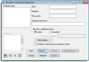 Random Coefficient Regression • Genstat v21