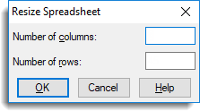 Resize Spreadsheet • Genstat v21