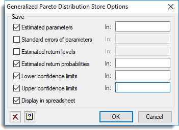 Generalized Pareto Distribution Store Options • Genstat v21