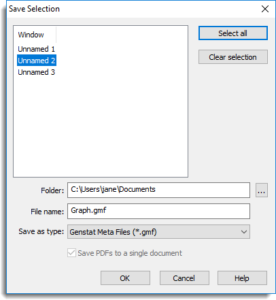 Save Selection • Genstat v21