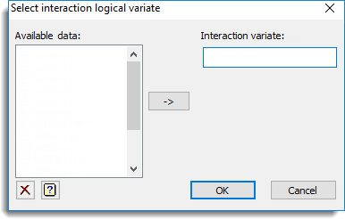 Select interaction logical variate • Genstat v21