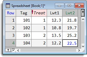 Stack Spreadsheet • Genstat v21