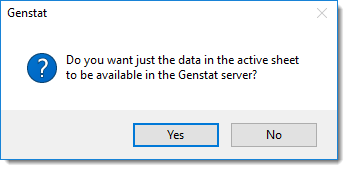 Setting an Active Spreadsheet • Genstat v21