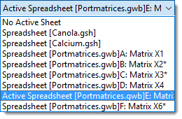 Setting an Active Spreadsheet • Genstat v21