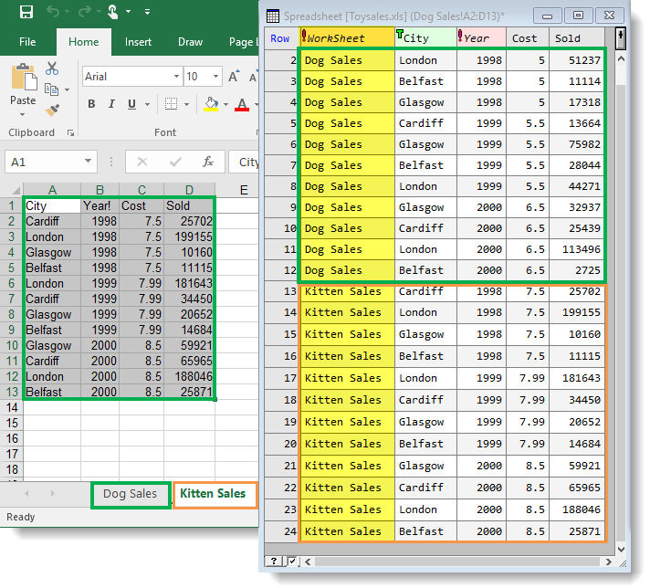 Appending Data from Excel • Genstat v21
