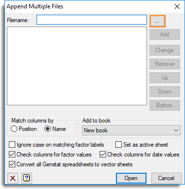 Appending Data from Multiple files • Genstat v21