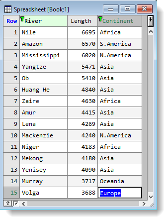 Importing an ASCII file and Saving as a Spreadsheet • Genstat v21