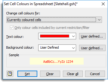 Colouring Cells, Rows and Columns Manually • Genstat v21