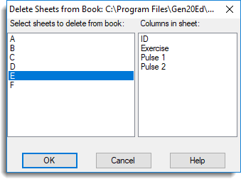 Adding or Deleting Spreadsheets • Genstat v21