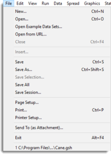 File Menu Commands • Genstat v21