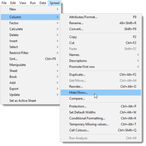 Managing Rows and Columns • Genstat v21