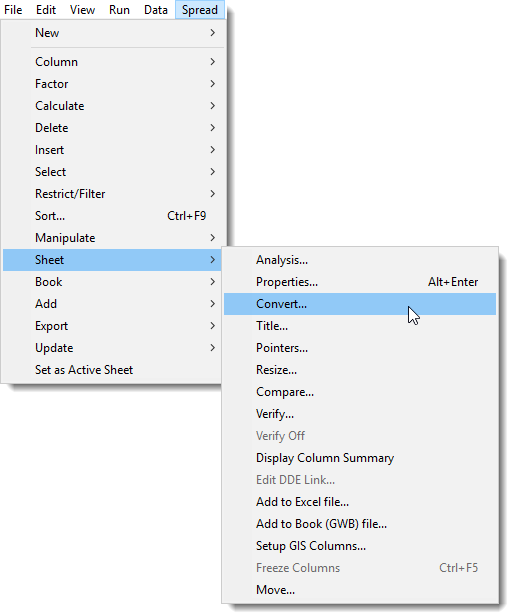 Managing Spreadsheets and Workbooks • Genstat v21