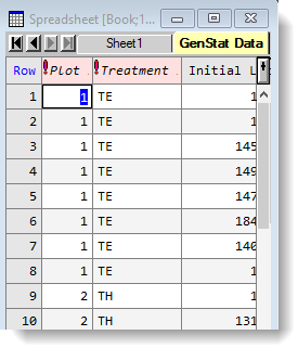 Adding Existing Spreadsheets to a Book • Genstat v21