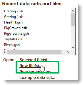 Opening a file • Genstat v21