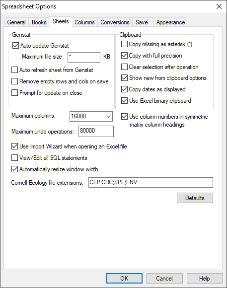 Sheets • Genstat v21