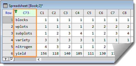 Transposing a Spreadsheet • Genstat v21