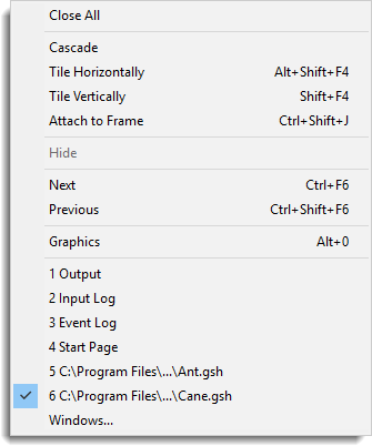 Window Menu Commands • Genstat v21